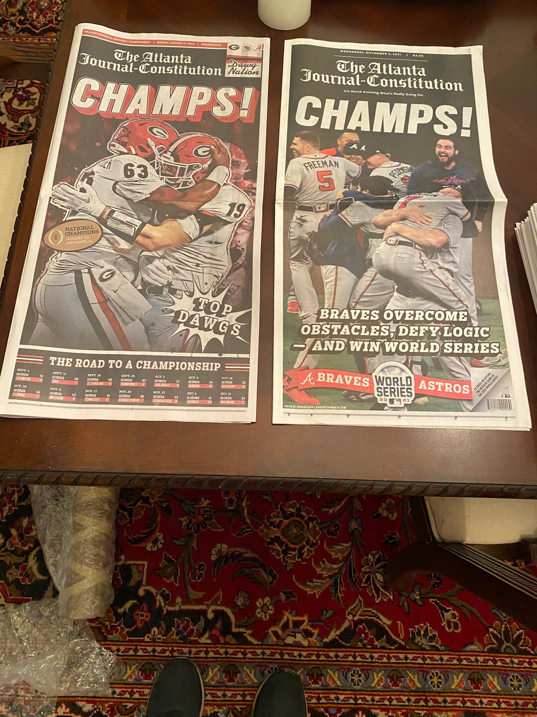Georgia Bulldogs National Champions and Atlanta Braves World Series ...
