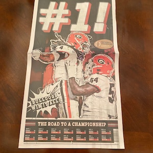 Georgia Bulldogs Football National Champions 2021-2022 AJC First Run ...