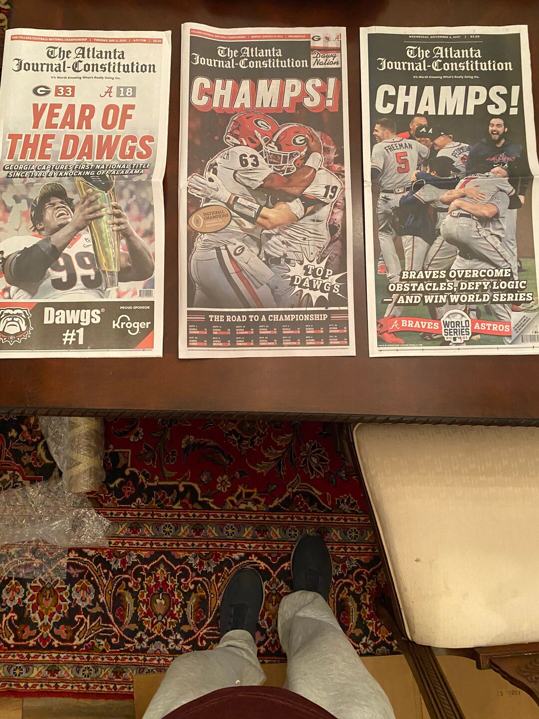 Georgia Bulldogs National Champions and Atlanta Braves World Series AJC ...