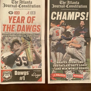 Atlanta Braves World Series and Georgia Bulldogs National Champs AJC ...