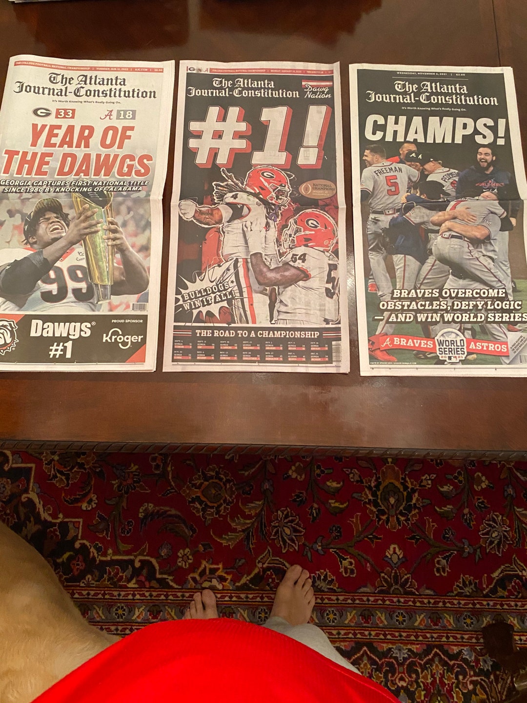 Georgia Bulldogs National Champions and Atlanta Braves World Series ...