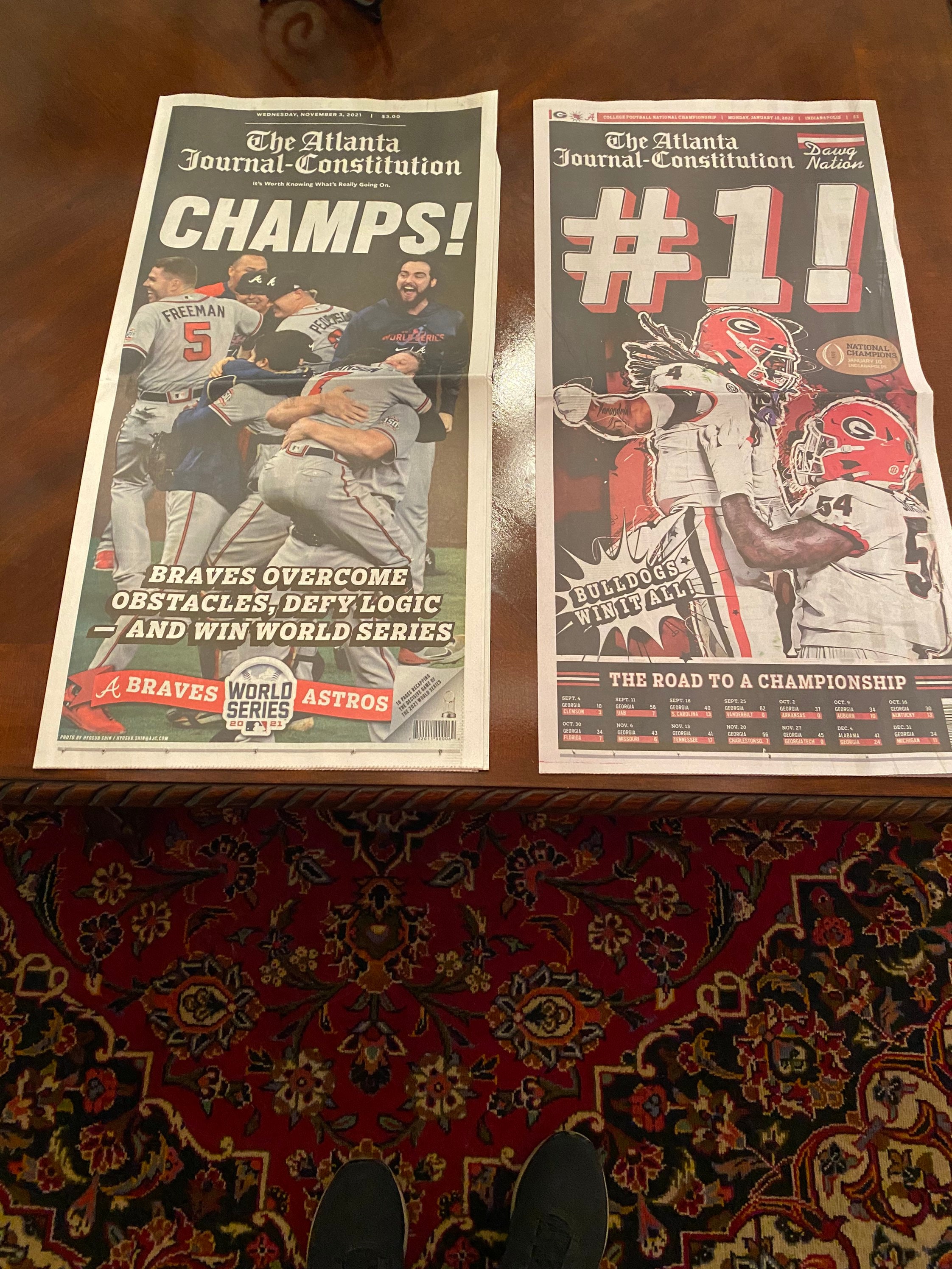 Georgia Bulldogs National Champions and Atlanta Braves World Series ...