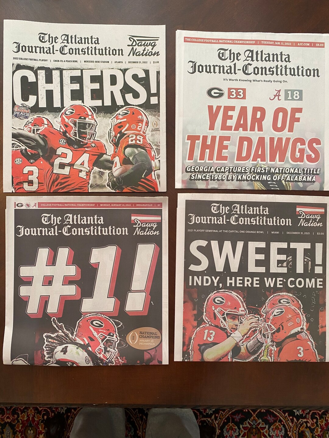 Georgia Bulldogs Football Limited Edition National Champions 4 Pack ...