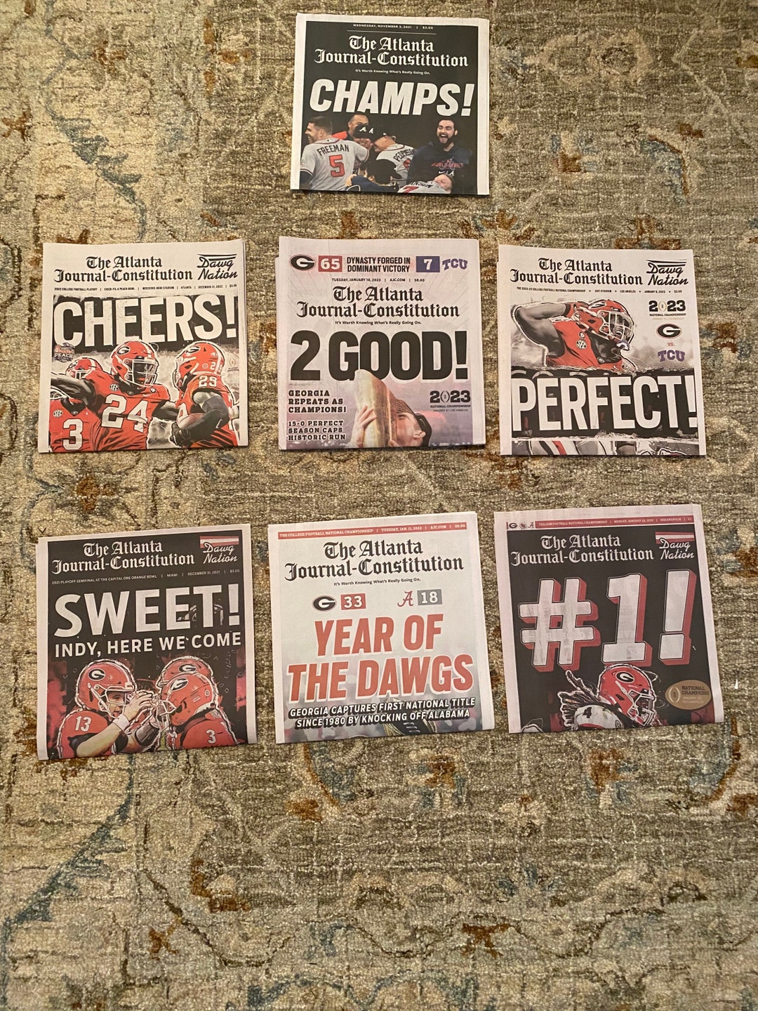 Georgia Bulldogs Football National Champions 2022 and 2023 and Atlanta ...