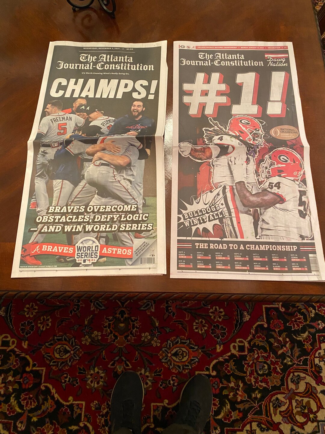 Georgia Bulldogs National Champions and Atlanta Braves World Series ...