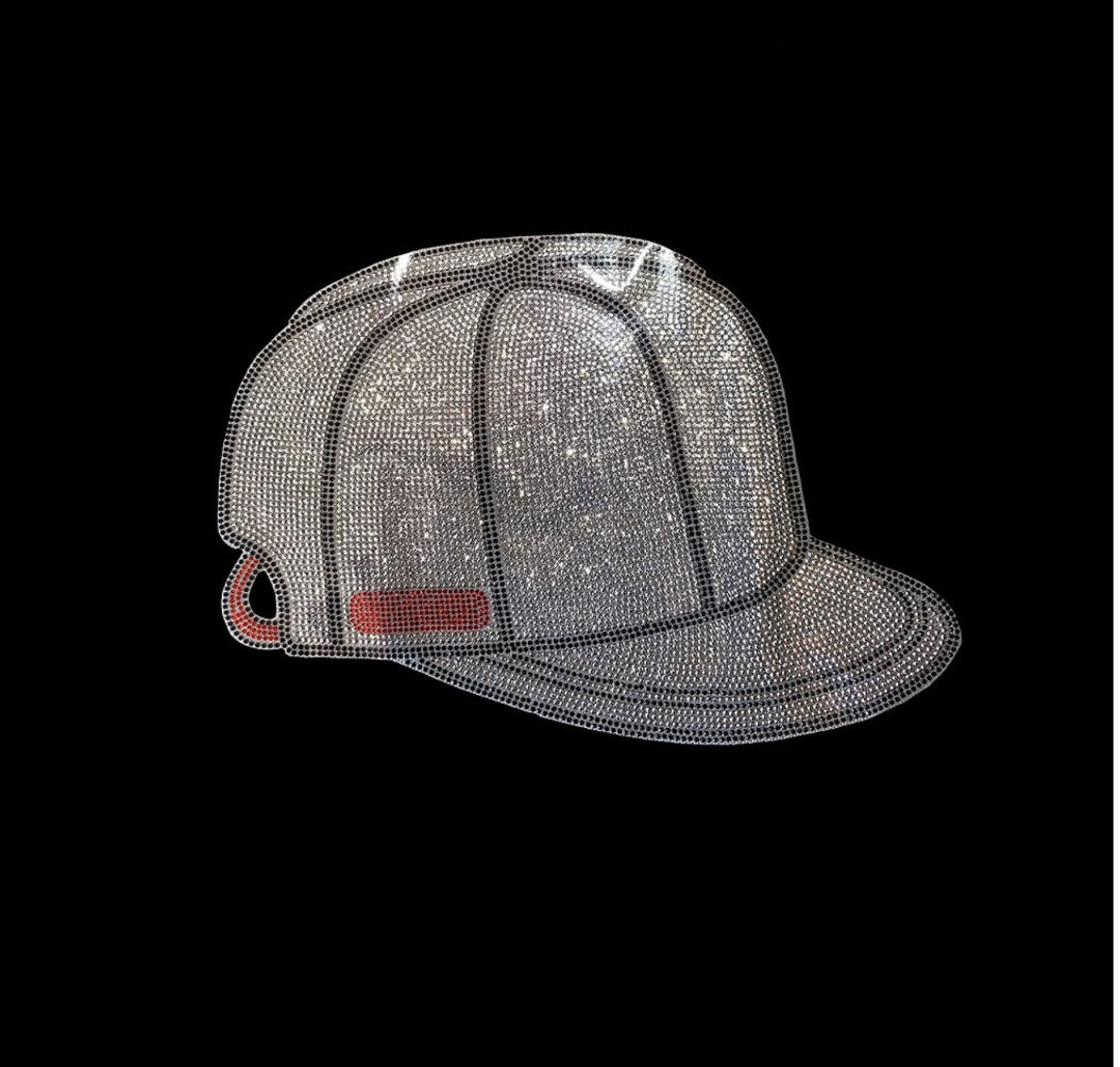Bling Cap Hat Iron on Rhinestones Transfer Design for Clothes , Heat ...