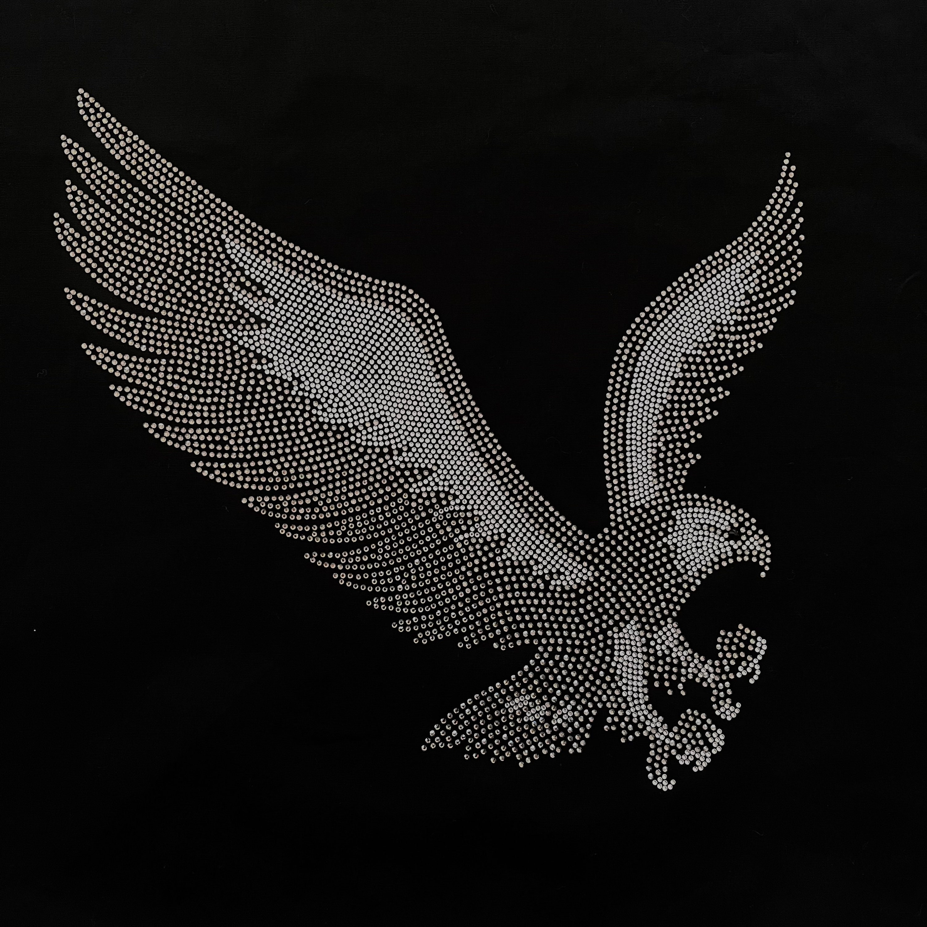 Rhinestone Eagle Heat Transfer Design, Bling Crystal Eagles Motif ...