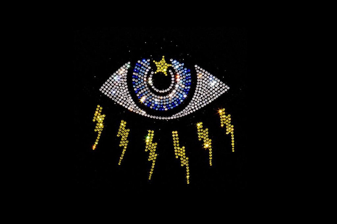 Evil Eye Rhinestone Transfer , Hot Fix Crystals, Evil Eye Rhinestone ...