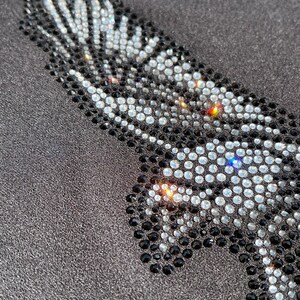 Black Eagle Heat Transfer Design , Iron on Rhinestone Eagles, Hot Fix Crystal Eagle , Rhinestone ...