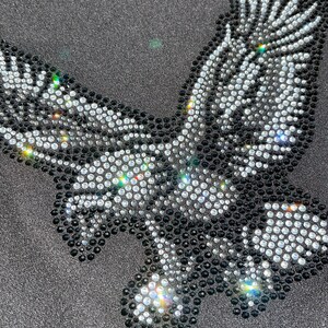 Black Eagle Heat Transfer Design , Iron on Rhinestone Eagles, Hot Fix ...