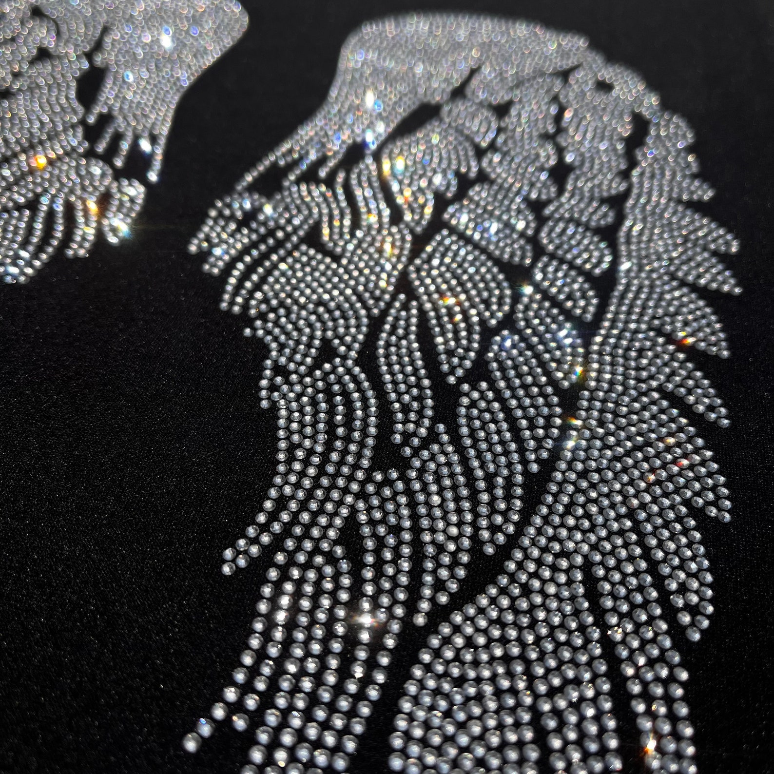 Crystal Angel Wing Iron on Transfer ,rhinestone Angel Wings ,angel ...