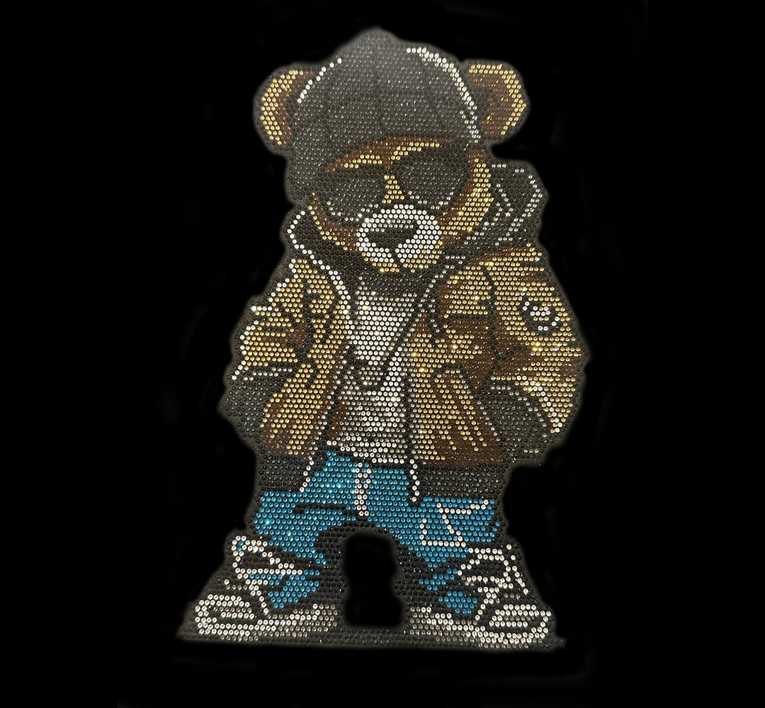 Winter Bear Iron on Transfer , Hot Fix Iron on Design ,teddy Bear With ...