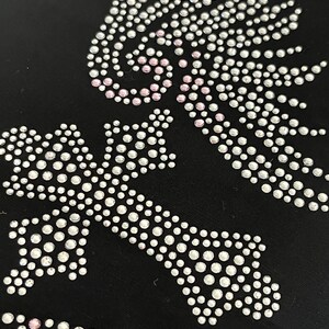 Cross With Wing Rhinestone Design , Bedazzled Cross Diy Patches, Heat ...