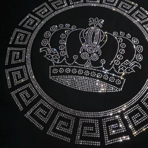 Crystal Crown Rhinestone Transfer Designs Hot Fix Bling Crown Iron on ...