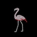 Rhinestone Flamingo Patch, Iron on Heat Transfer (4x2) - Etsy