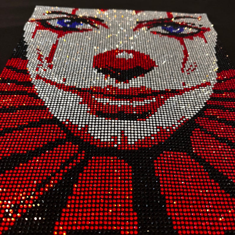 Clown Design Iron on Transfer, Custom Clothing Motif , Bling Design ...