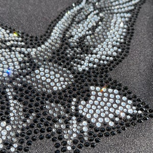 Black Eagle Heat Transfer Design , Iron on Rhinestone Eagles, Hot Fix Crystal Eagle , Rhinestone ...