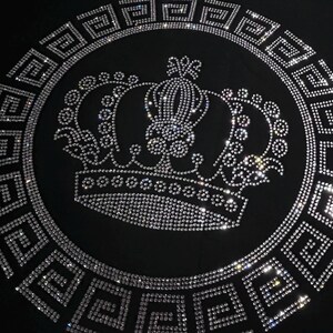 Crystal Crown Rhinestone Transfer Designs Hot Fix Bling Crown Iron on ...