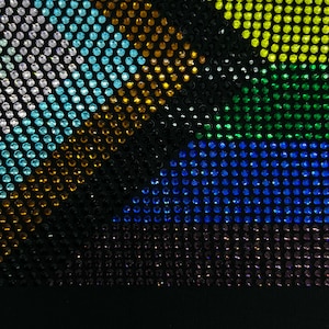 LGBTQ Rhinestones Iron on Flag Design, Hot Fix Crystal Patch ...