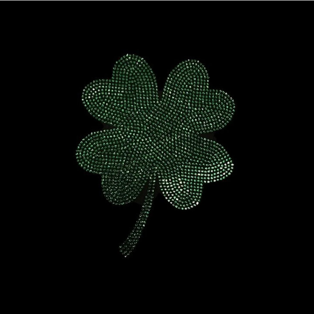 Shamrock Iron on Transfer , Hot Fix Shamrock , Bling Bling Shamrock ...