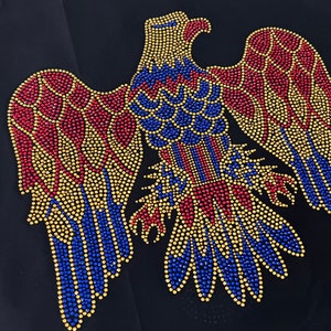 Elvis Eagle Rhinestone Iron on Transfer Design, Bling Eagles Hot Fix ...