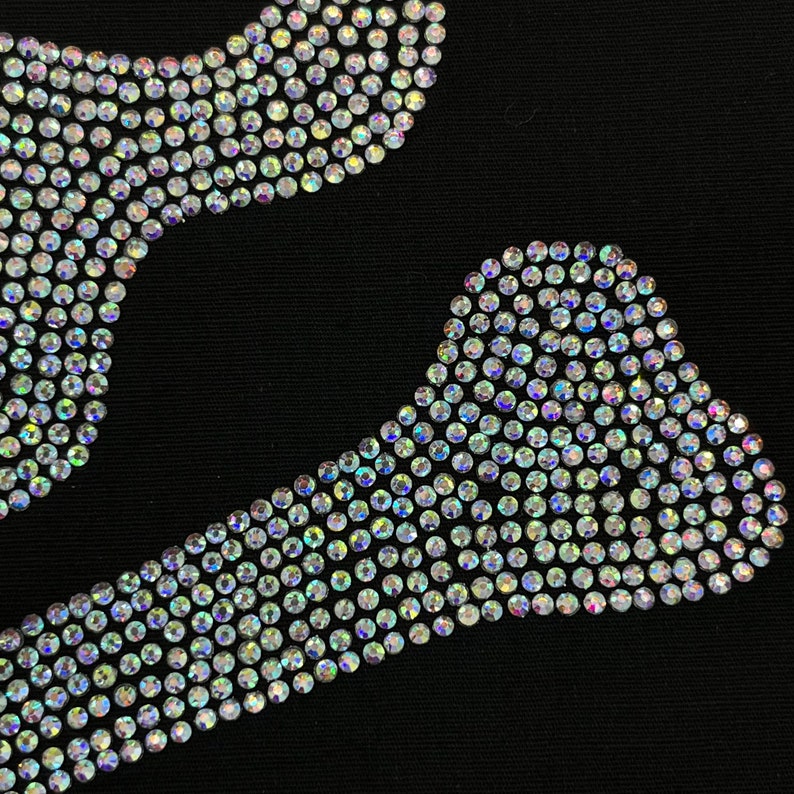 Crystal Rhinestone Iron on Hot Fix Skull Heat Transfer Design - Etsy