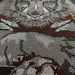 Tiger Rhinestone Transfer Bling for Clothes Hot Fix Iron on Patch Motif ...