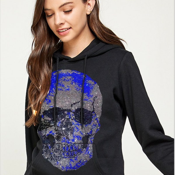 Rhinestone Skeleton Hoodies - Etsy