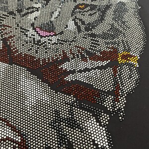 Tiger Rhinestone Transfer Bling for Clothes Hot Fix Iron on Patch Motif ...