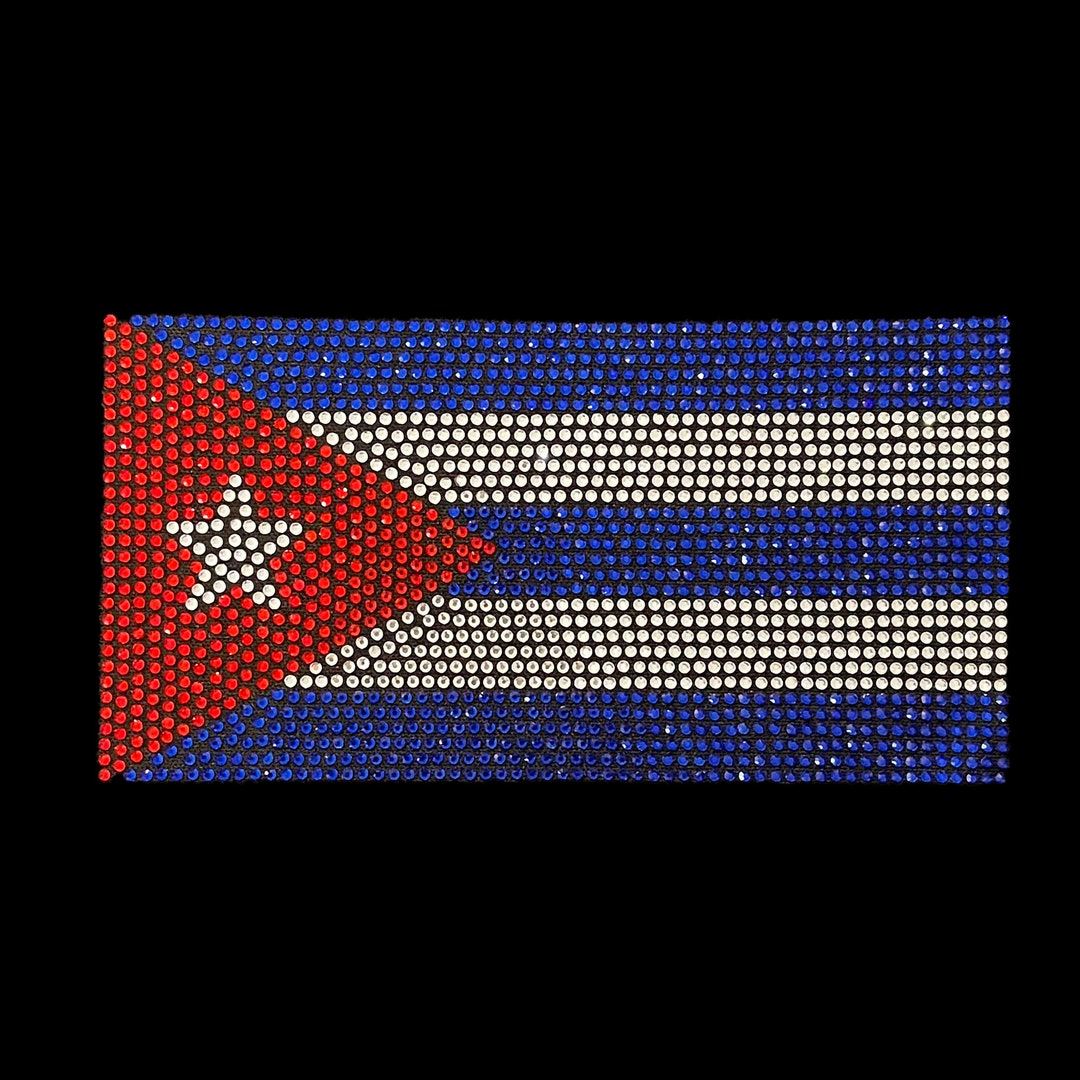 Cuban Flag Iron on Patch , Heat Transfer Cuban Flag Transfer , Hot Fix ...