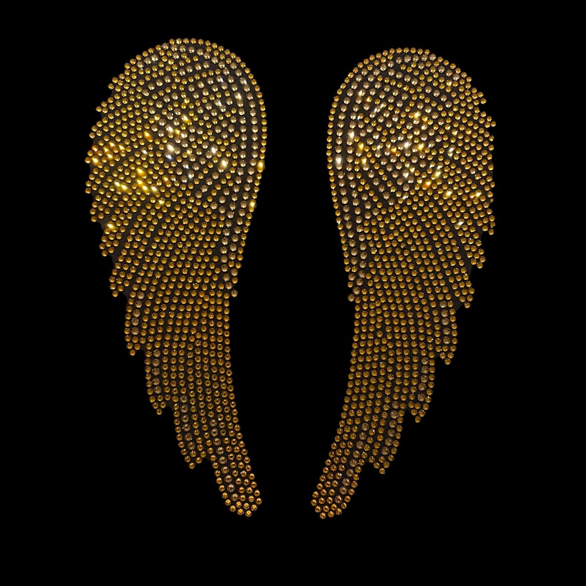 Gold Angel Wing Design , Rhinestone Bling Bling Wings ,heat Transfer ...