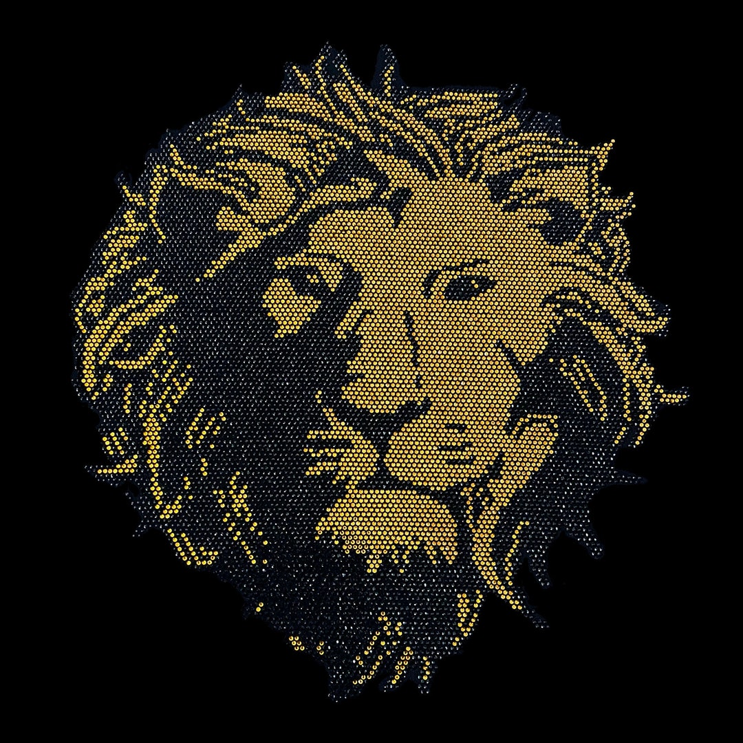 Rhinestone Lion Iron on Transfer Bling Patches for Clothes ,bling Lion ...