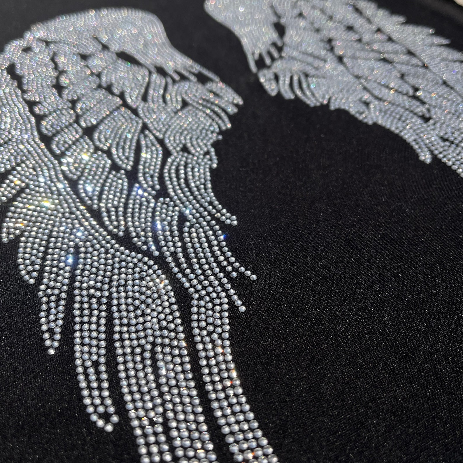 Crystal Angel Wing Iron on Transfer ,rhinestone Angel Wings ,angel ...