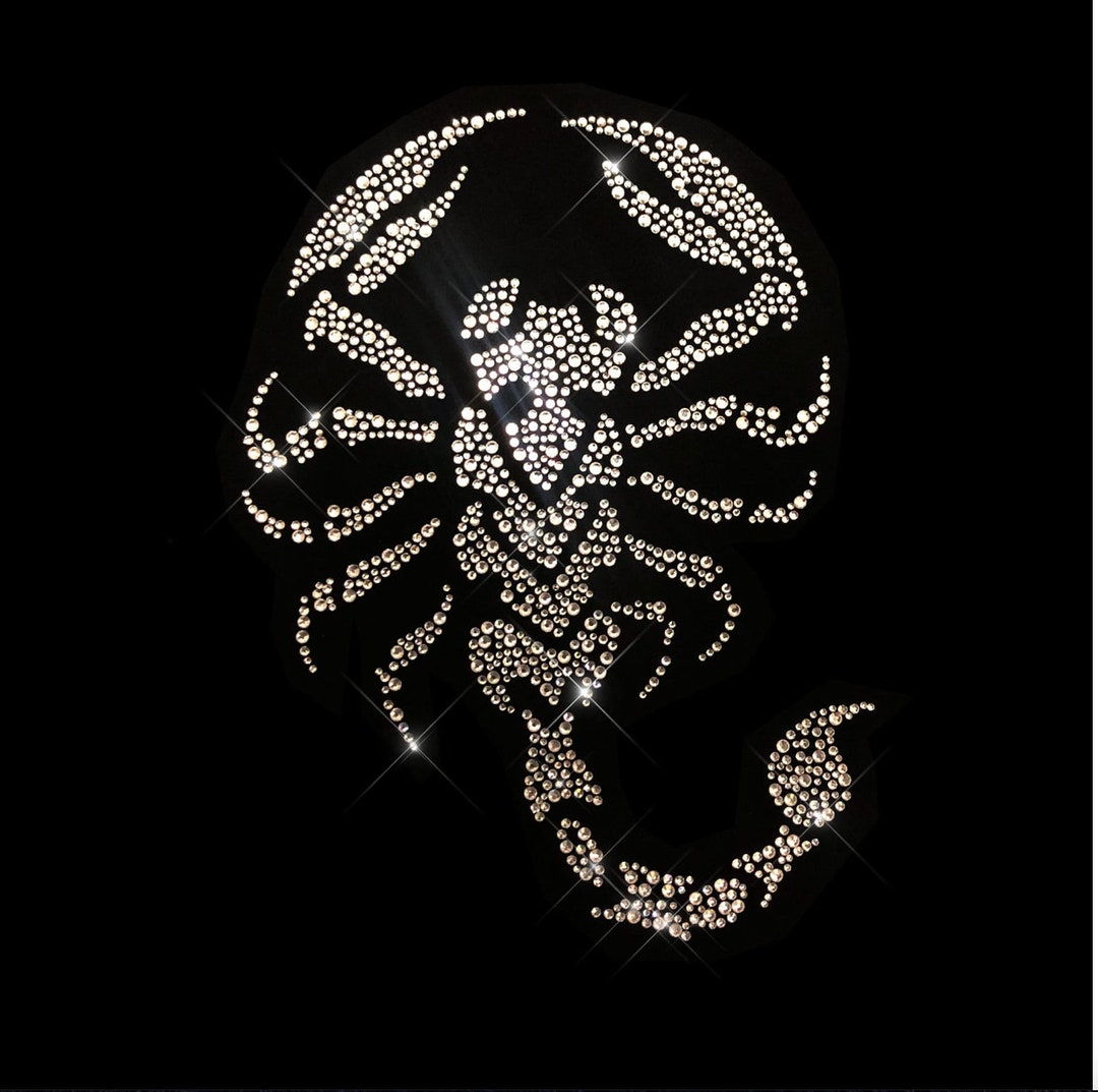 Crystal Scorpion Design , Iron on Scorpion Patch , Star Sign Applique ...