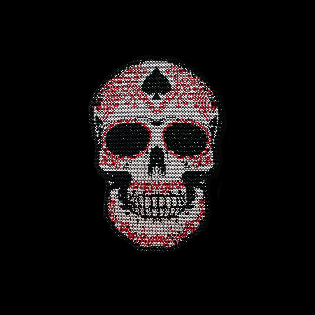 Skull Iron on Transfer Design , Skull Transfer ,hot Fix Rhinestone ...