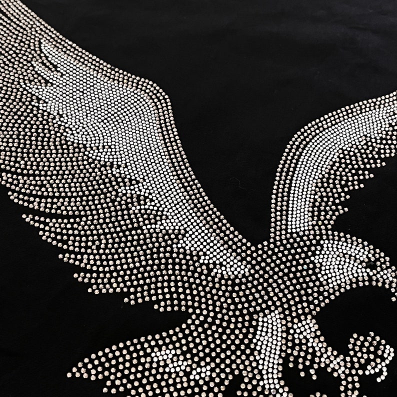 Rhinestone Eagle Heat Transfer Design, Bling Crystal Eagles Motif ...