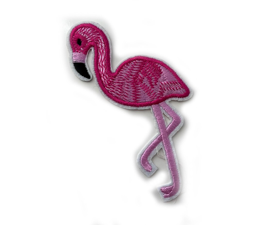 Flamingo Iron on Patch , Pink Flamingo Iron on Applique Patch , Heat ...