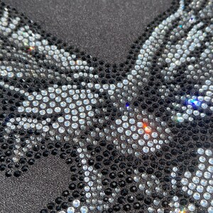 Black Eagle Heat Transfer Design , Iron on Rhinestone Eagles, Hot Fix Crystal Eagle , Rhinestone ...