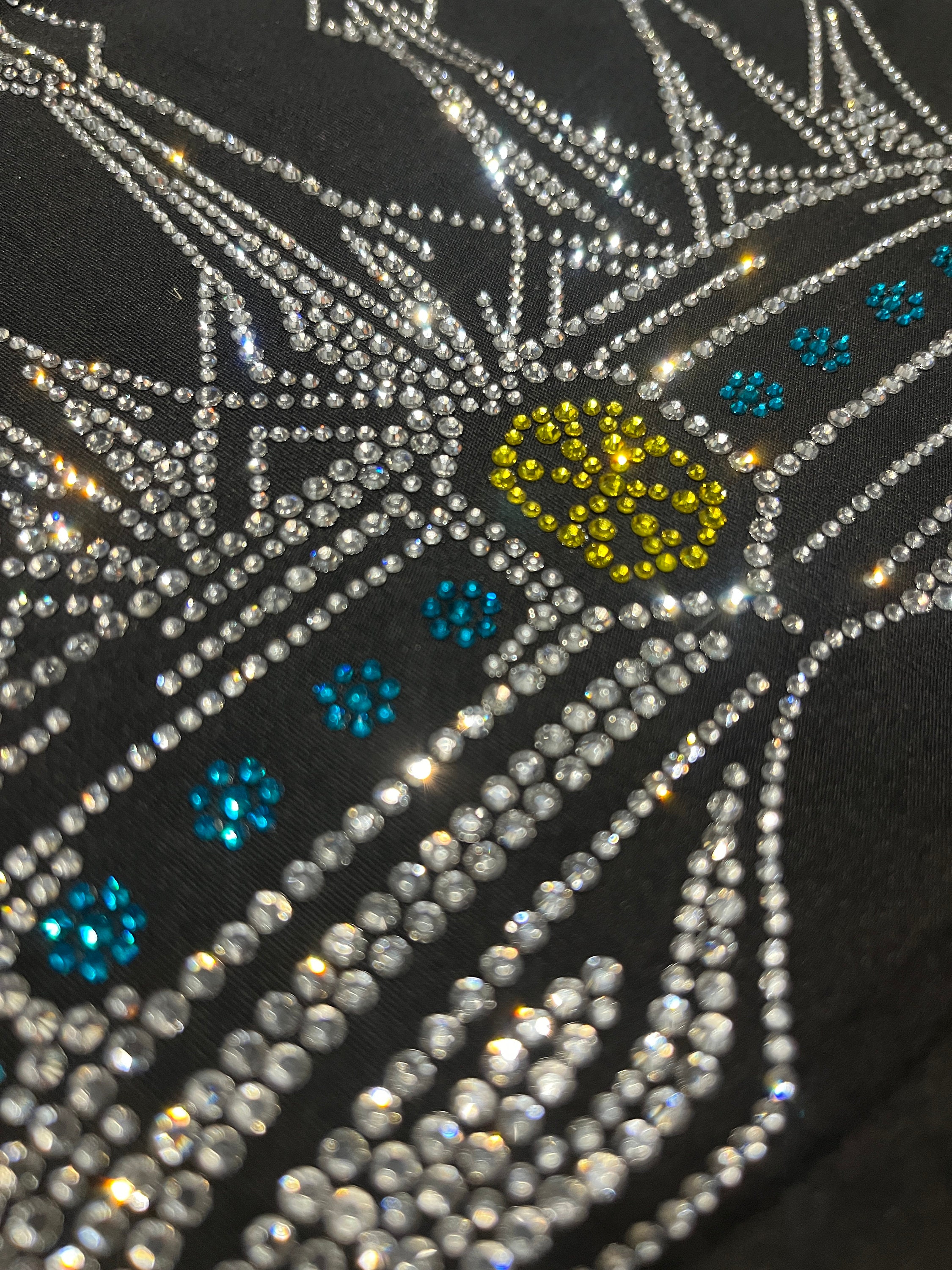 Iron on Crystal Crown Patches , Bedazzled Applique Motif Sheets , Heat ...