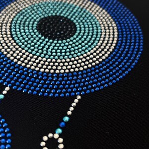 Evil Eye Feather Rhinestone Design, Hot Fix Evil Eye Decal , Heat ...