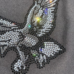 Black Eagle Heat Transfer Design , Iron on Rhinestone Eagles, Hot Fix Crystal Eagle , Rhinestone ...