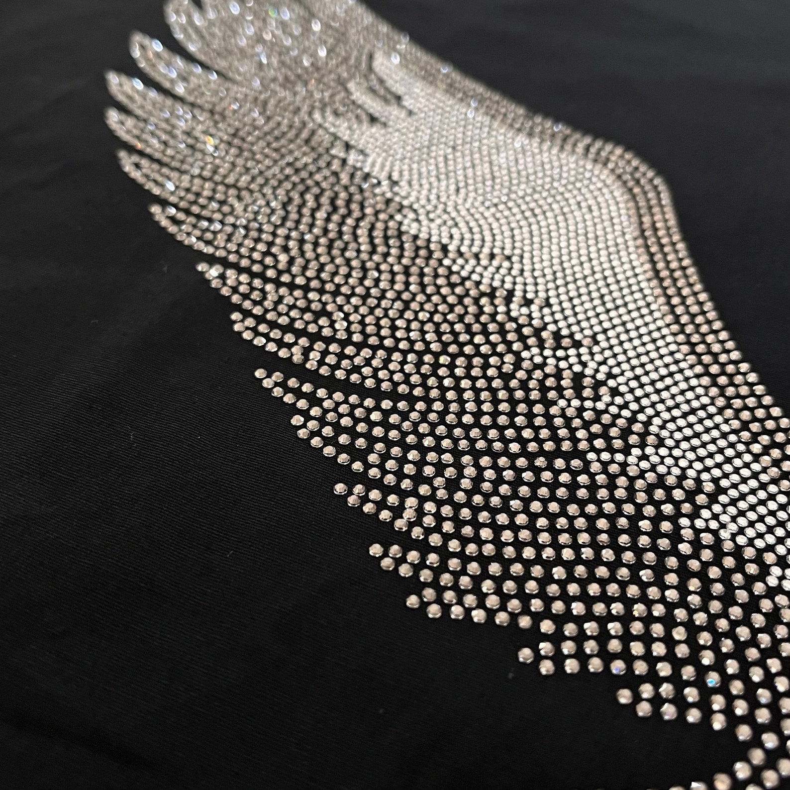 Rhinestone Eagle Heat Transfer Design, Bling Crystal Eagles Motif ...