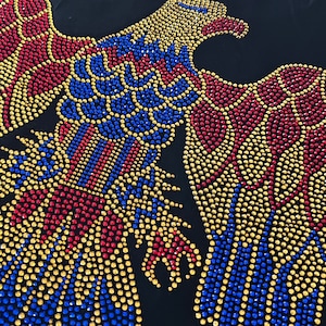 Elvis Eagle Rhinestone Iron on Transfer Design, Bling Eagles Hot Fix ...