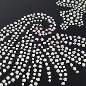 Cross With Wing Rhinestone Design , Bedazzled Cross Diy Patches, Heat ...