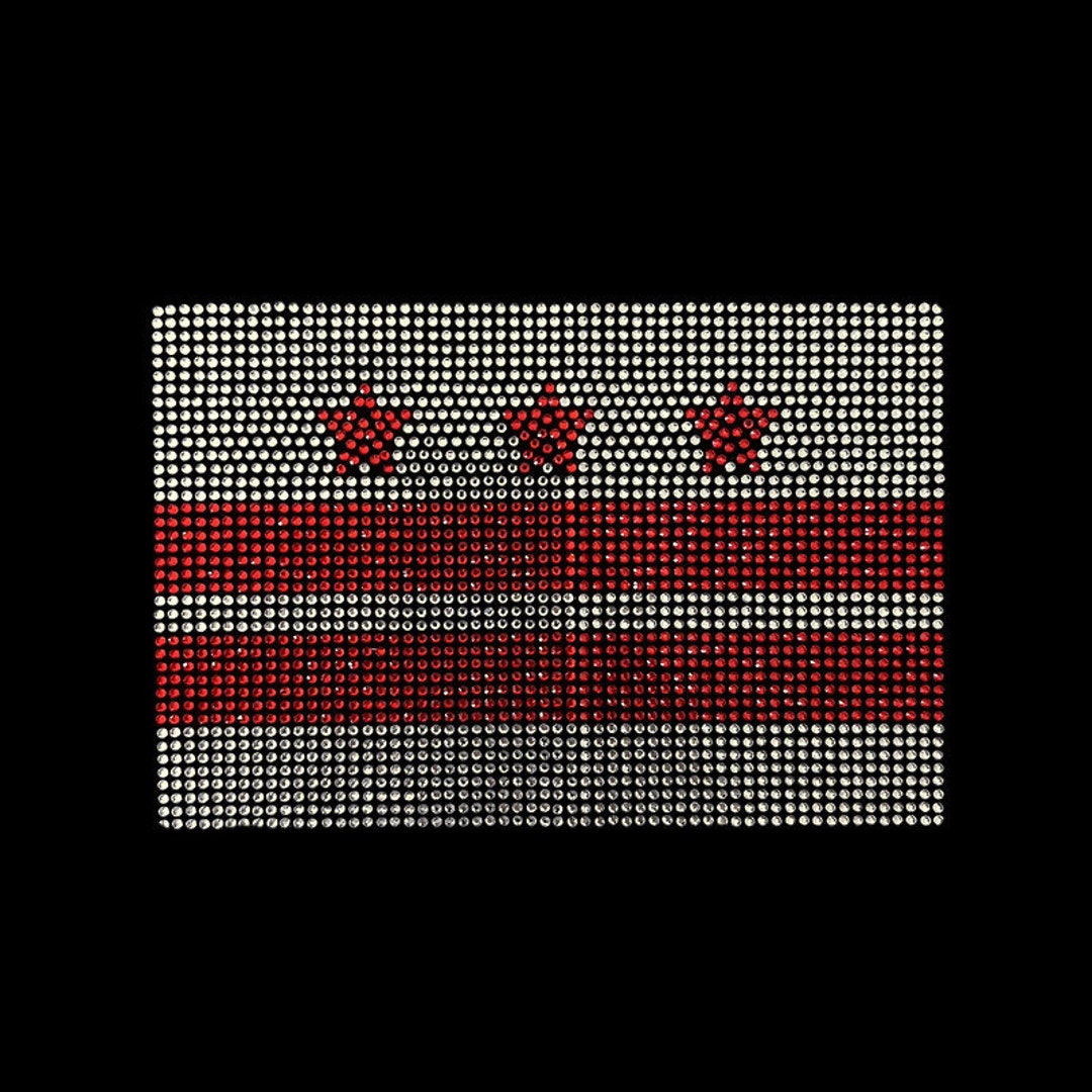 Washington DC Iron on Crystal Flag Patch for Clothes , Heat Transfer Bling Crystal Washington DC ...