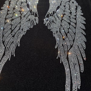 Crystal Angel Wing Iron on Transfer ,rhinestone Angel Wings ,angel ...
