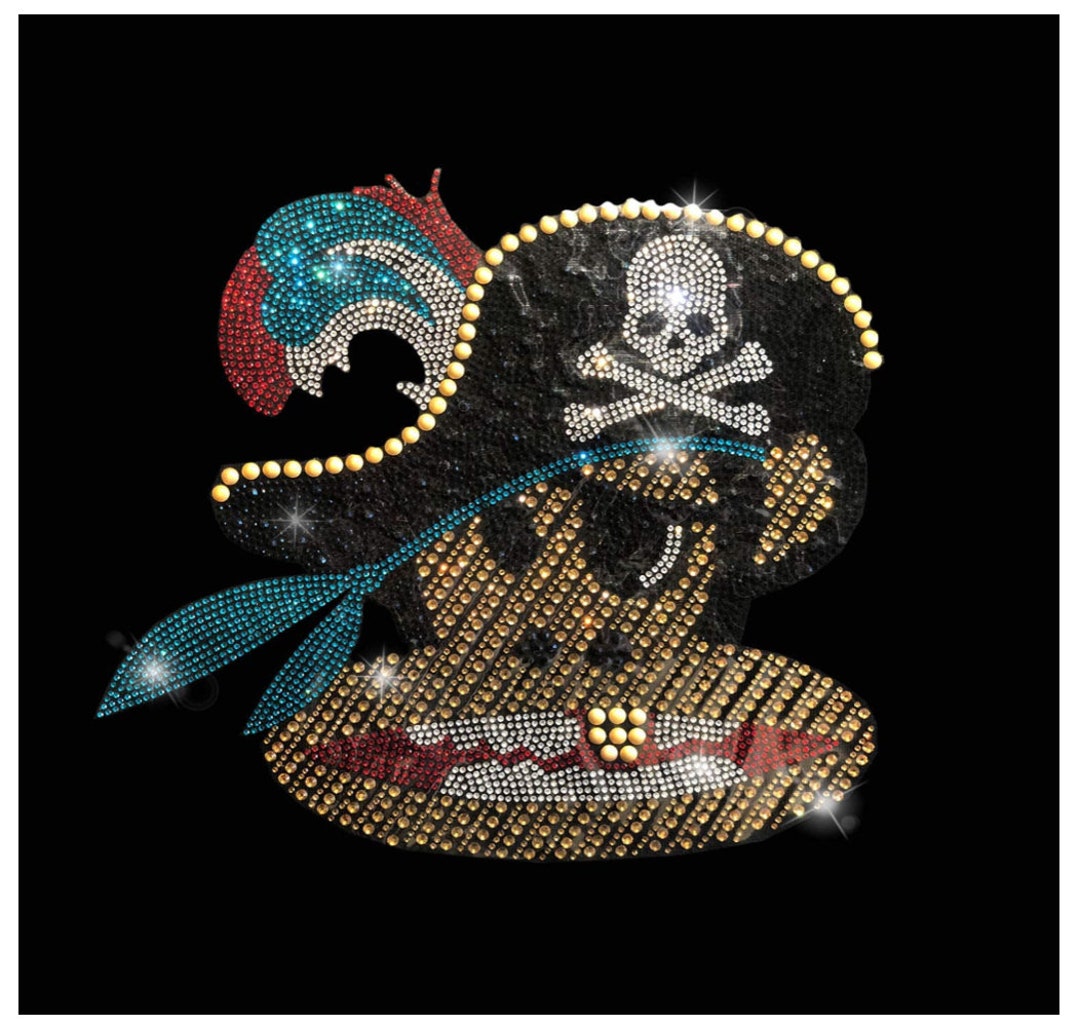 Iron on Pirate , Hot Fix Pirate Decal , Heat Transfer Pirate ...