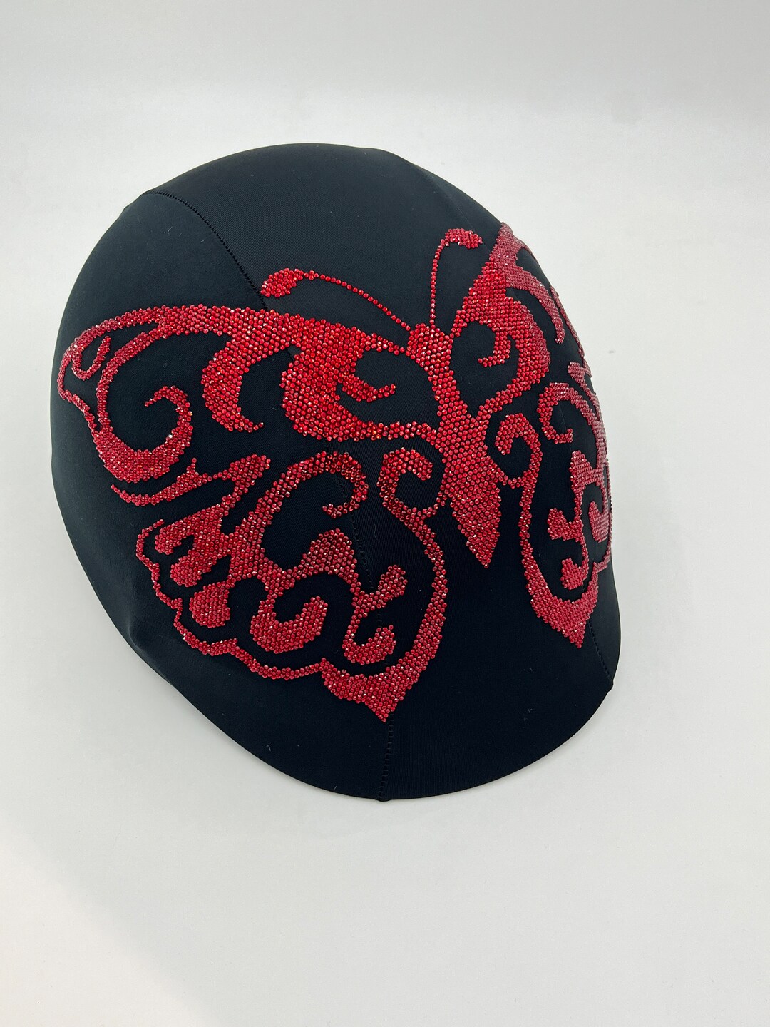 Red Butterfly Helmet Cover , Red Rhinestone Helmet Cover , Helmet Cover ...