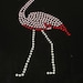 Rhinestone Flamingo Patch, Iron on Heat Transfer (4x2) - Etsy