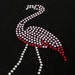 Rhinestone Flamingo Patch, Iron on Heat Transfer (4x2) - Etsy